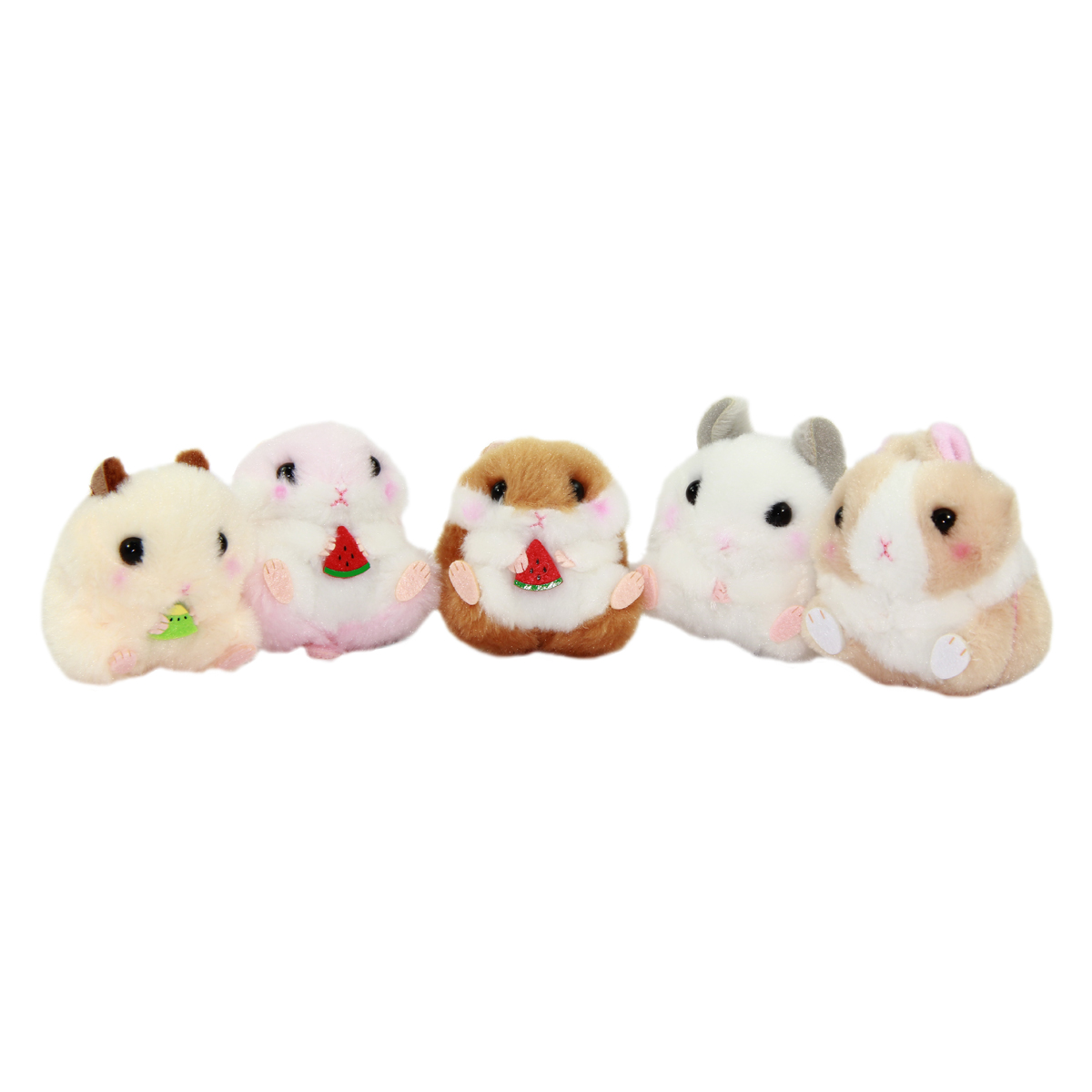 Amuse Hamster Plush Coroham Coron White Chinchilla Plushie 3 Strap