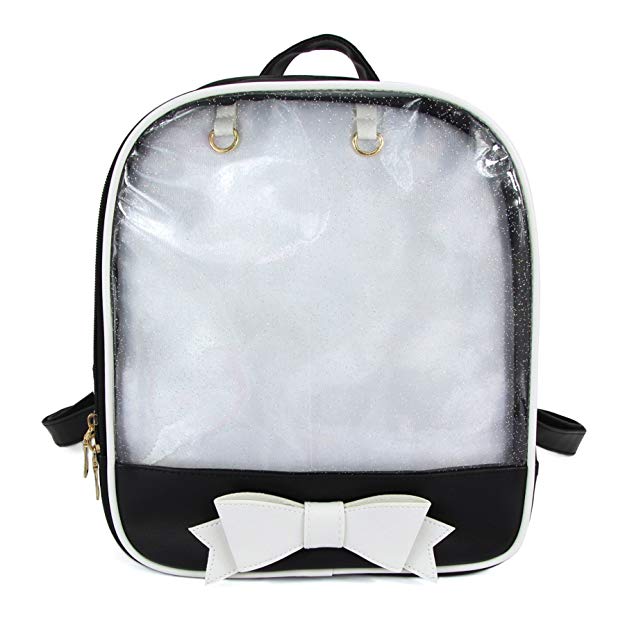 ITA Bag Black White Bow Transparent Backpack Harajuku Purse Lolita Bag ...