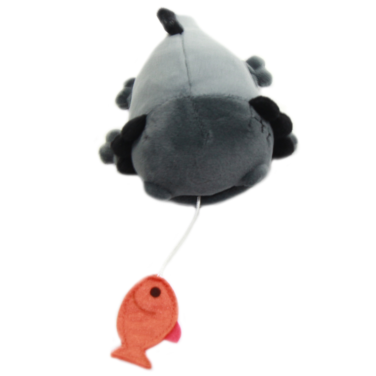 Feeding Axolotl Plushie Pull String Plush Toy Black Grey 5 Inches