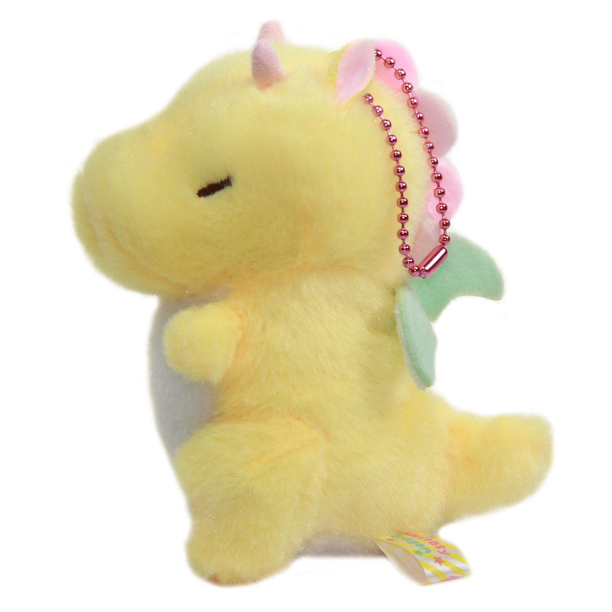 Fantasy Dragon Plushie Keychain Yellow