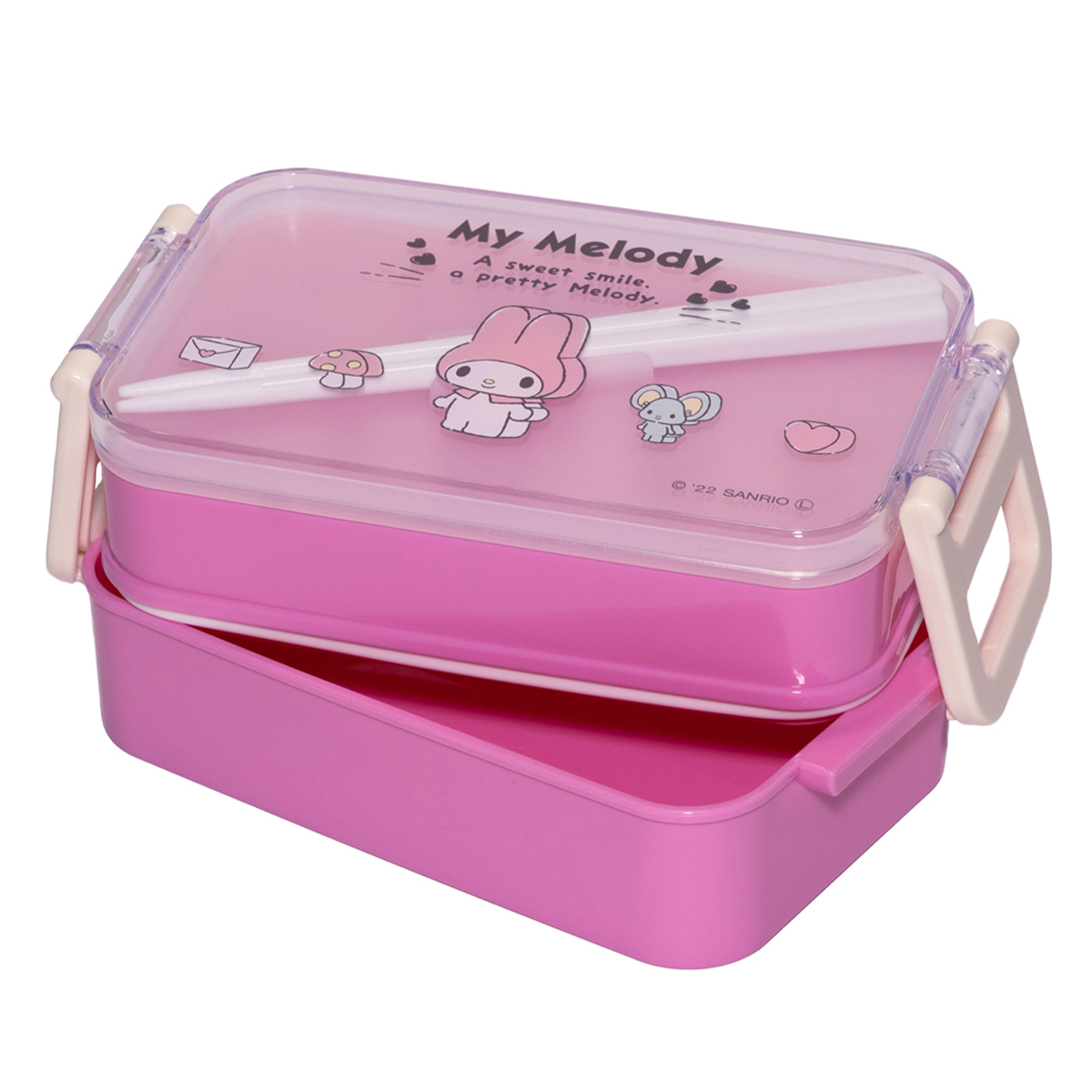 My Melody Lunch Box, Grey & Pink, Sanrio, Kawaii Japan