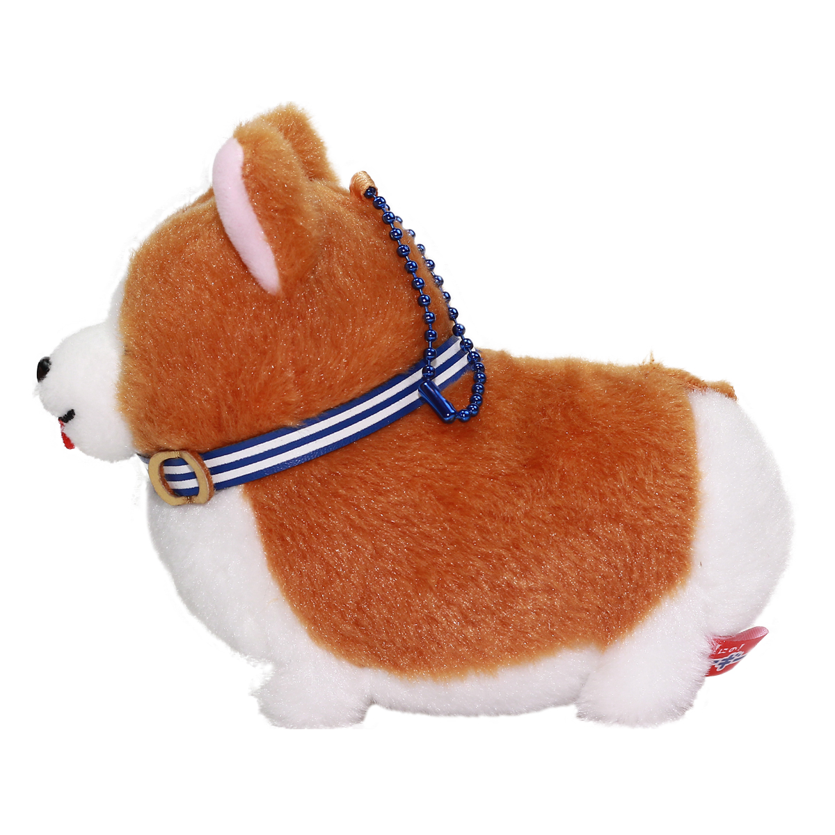 Amuse Ichi Ni no Corgi Plush Small Dog Keychain Brown Blue Collar 4 Inches
